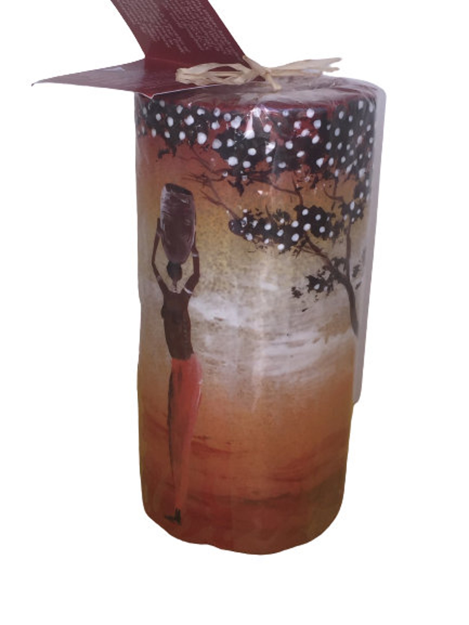 Hand Painted - African Theme Amazing Glowing Swazi Candle - Water ...