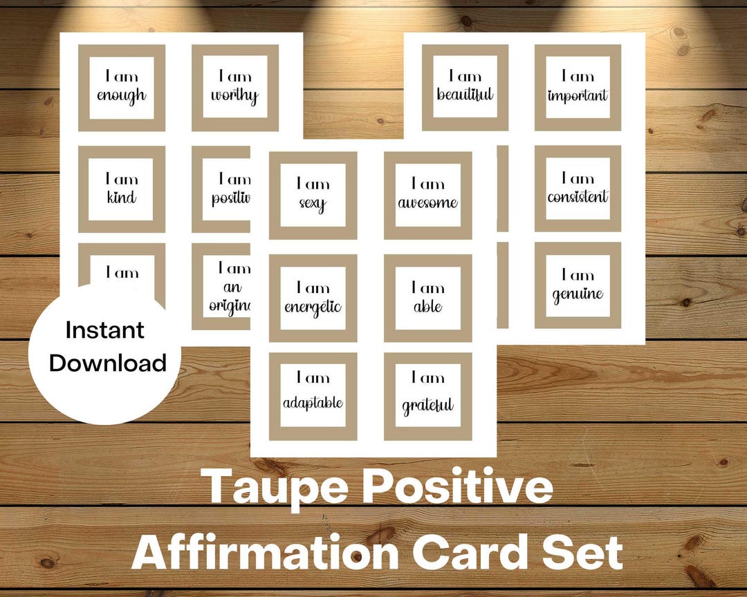 30 Digital Positive Affirmation Cards | Printable Daily Positive ...