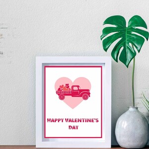 Pink Truck Valentine's Day Printable | Valentine's Day Printable ...