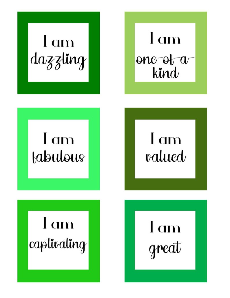 30 Digital Positive Affirmation Cards | Printable Daily Positive ...