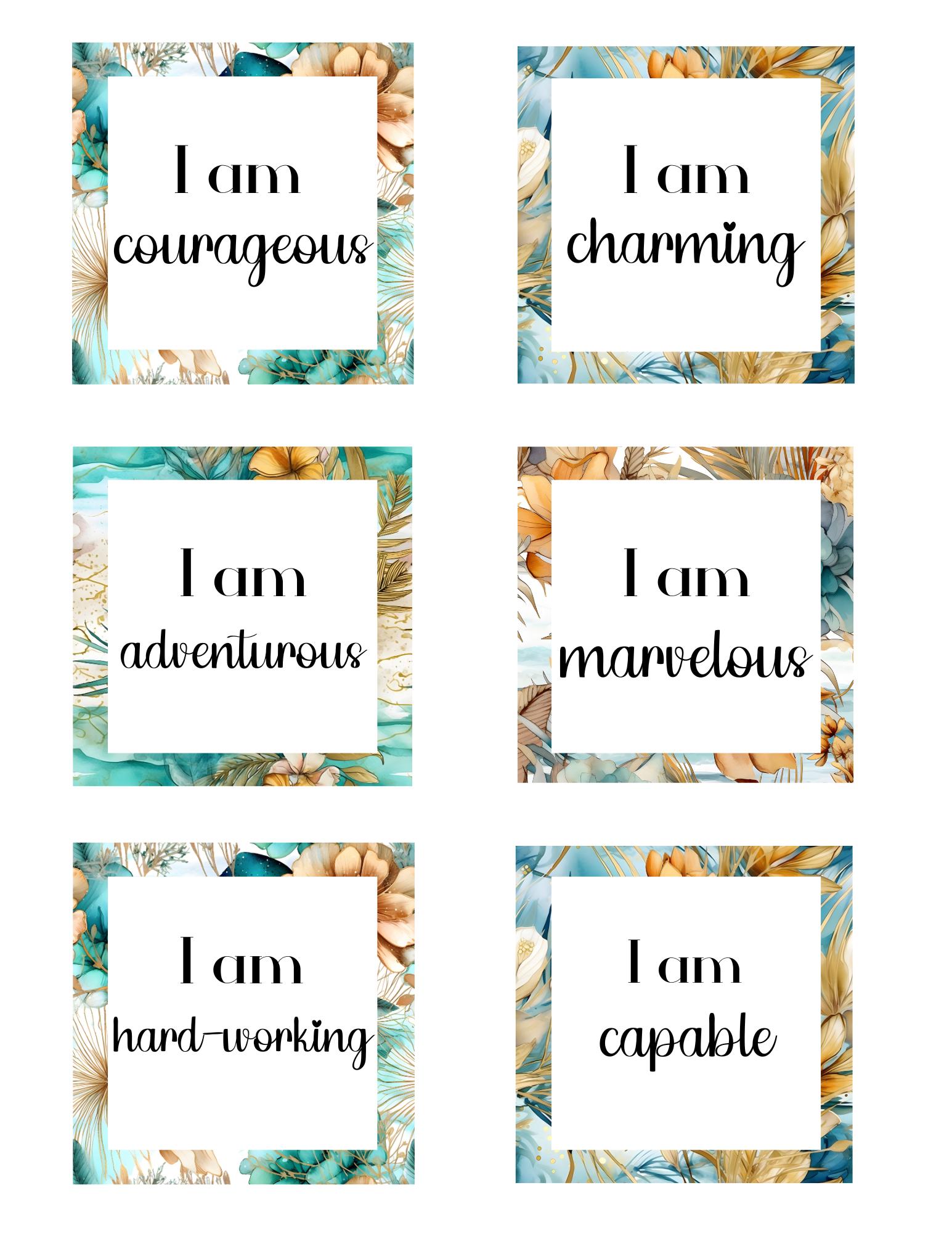30 Digital Positive Affirmation Cards | Printable Daily Positive ...