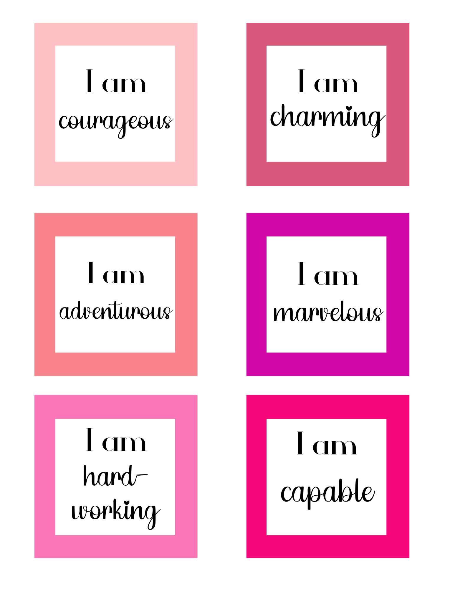 30 Digital Positive Affirmation Cards | Printable Daily Positive ...