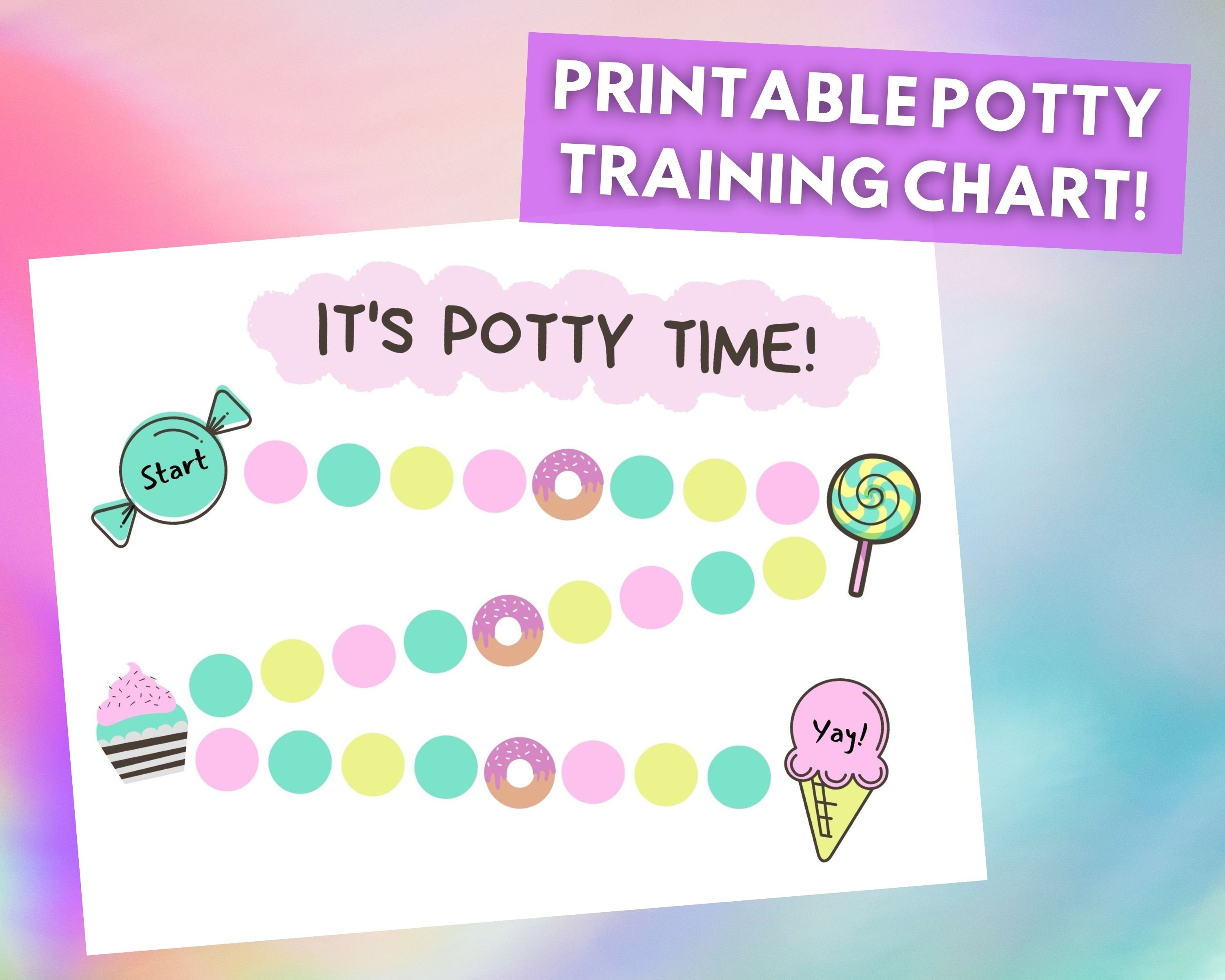 Printable Potty Training Reward Chart Potty Training Sticker Chart ...