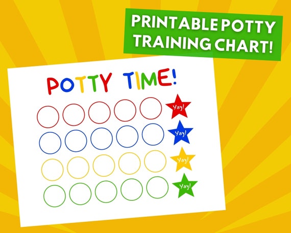 Printable Potty Training Reward Chart Potty Training Sticker - Etsy