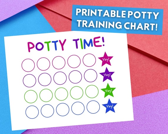Printable Potty Training Reward Chart Potty Training Sticker - Etsy