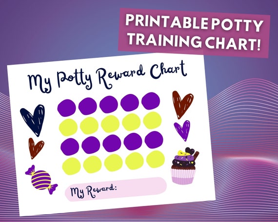 Printable Potty Training Reward Chart Potty Training Sticker - Etsy