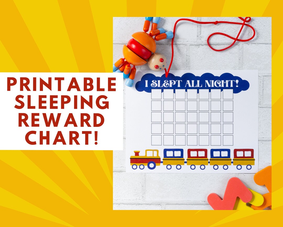 Printable Sleep Reward Chart for Kids Train Sleep Sticker Chart Instant ...