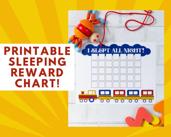 Printable Sleep Reward Chart for Kids Train Sleep Sticker - Etsy