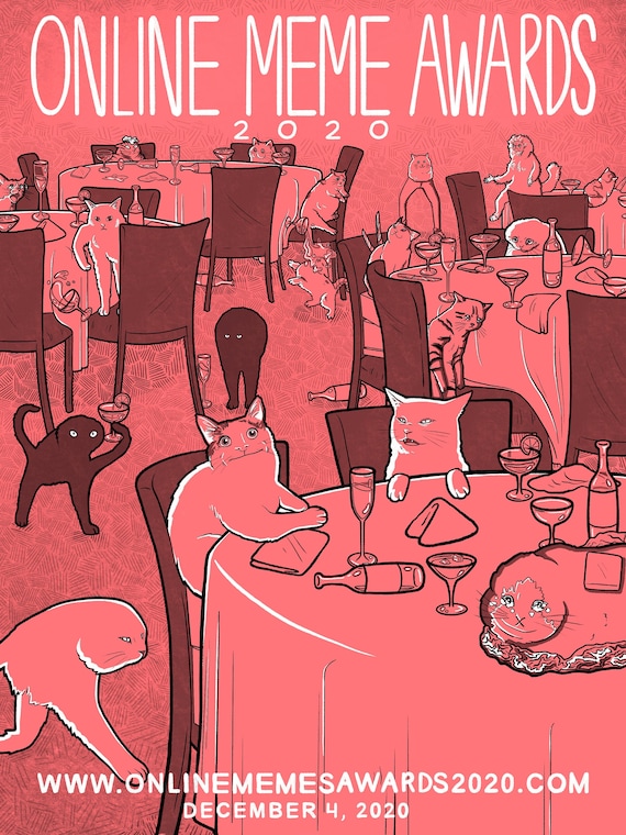 Cat Meme Awards Print - Etsy