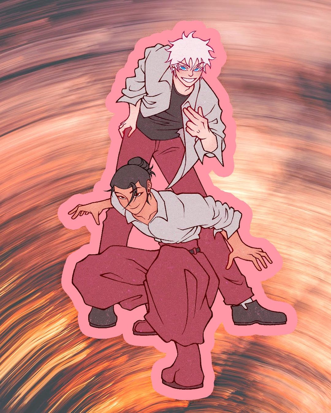 Jjk Gojo and Geto Hidden Inventory Sticker - Etsy