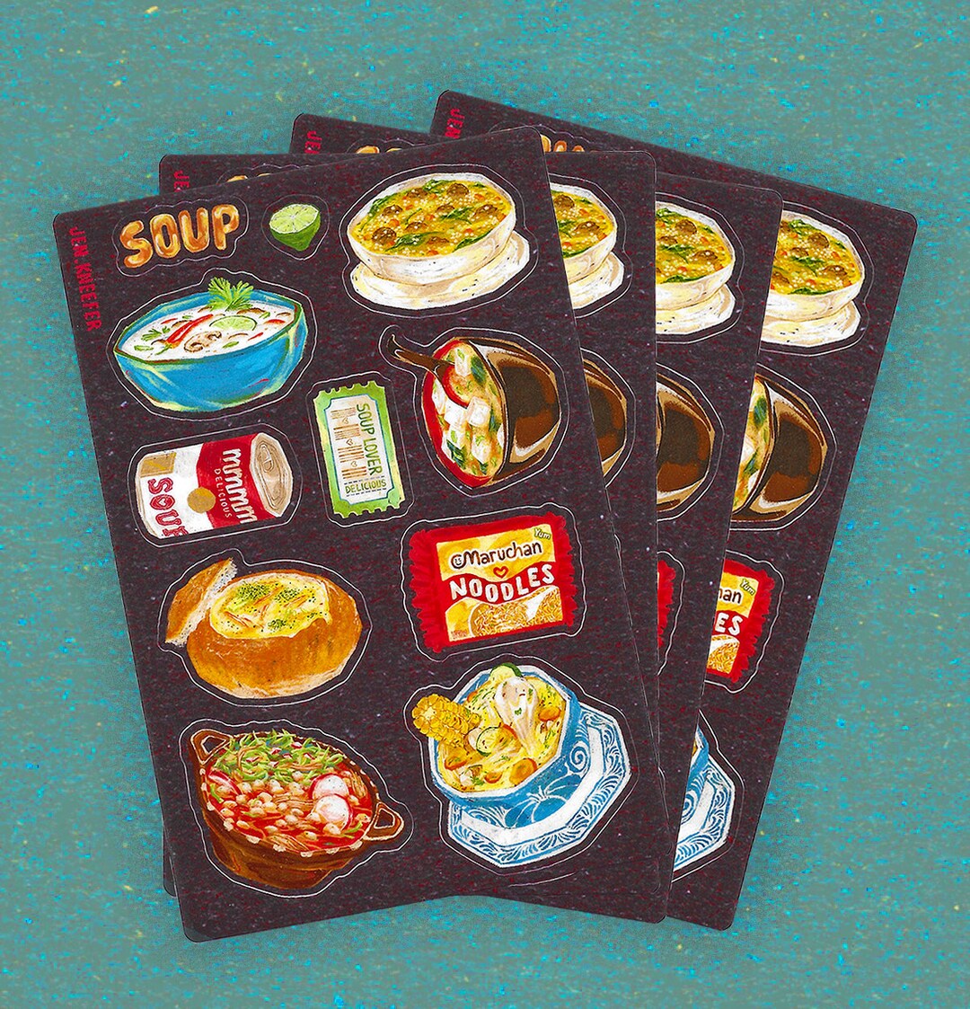 Soup Sticker Sheet - Etsy
