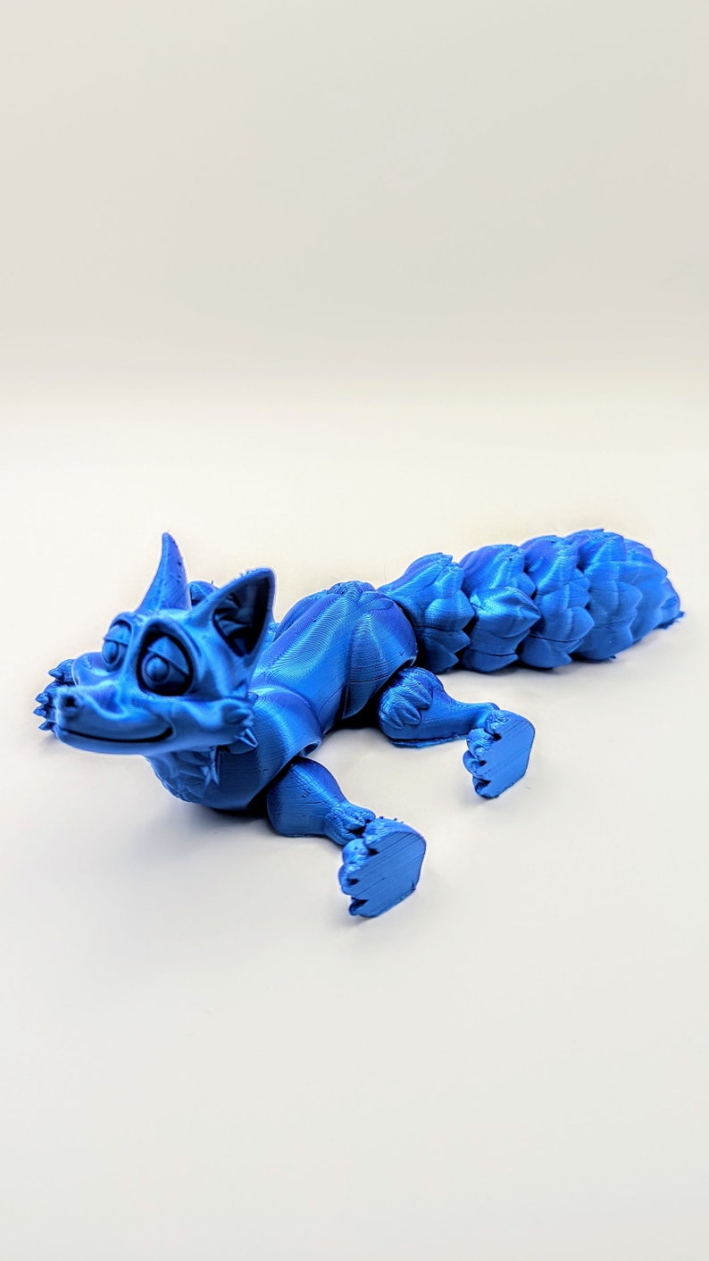 Flexible Articulating Fox Silk Blue - Etsy