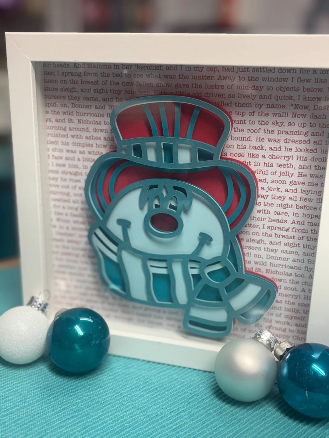 Snowman Shadow Box Sign - Etsy