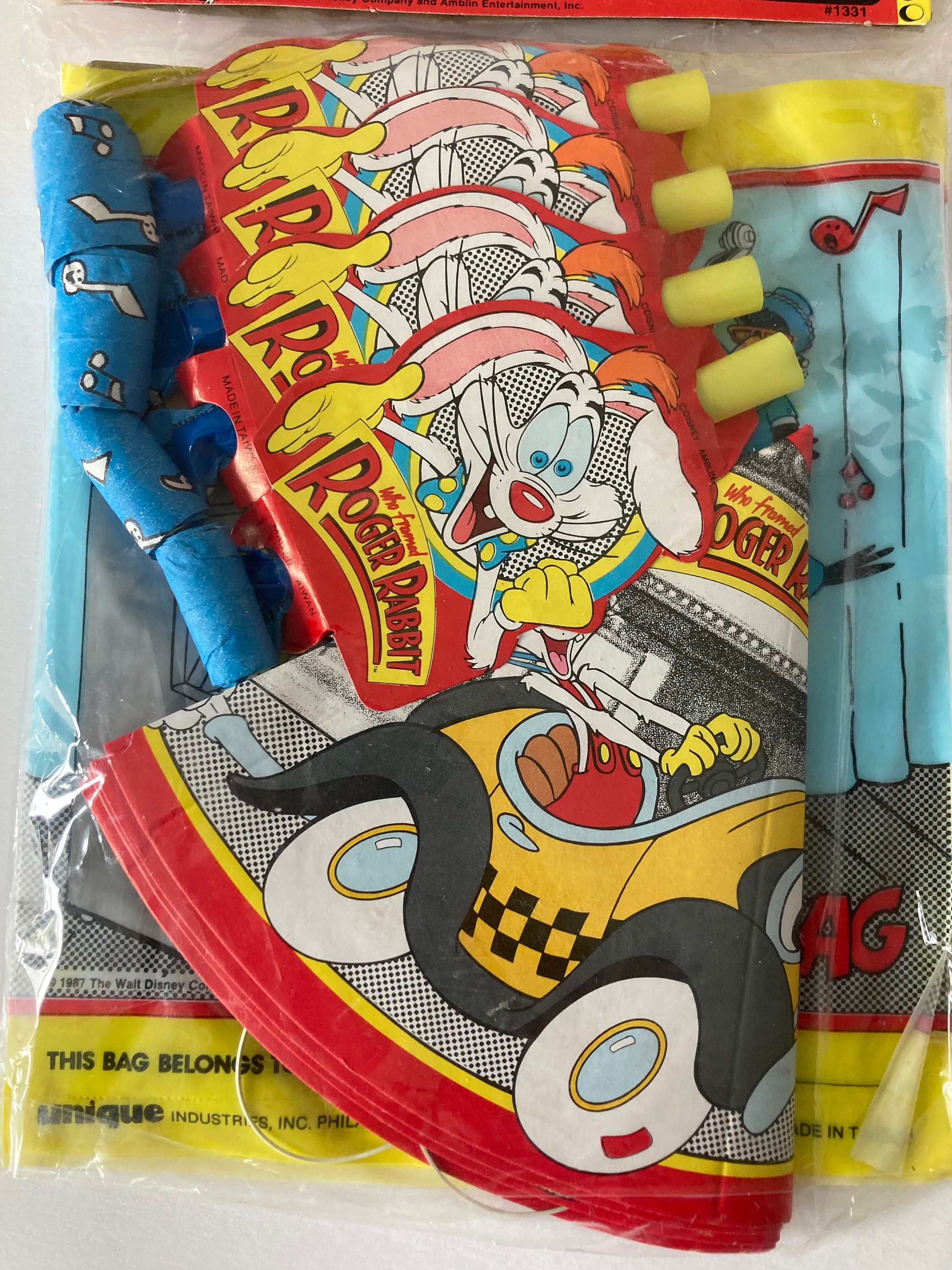 Vintage 80's Roger Rabbit Party Favors 4 Packages - Etsy