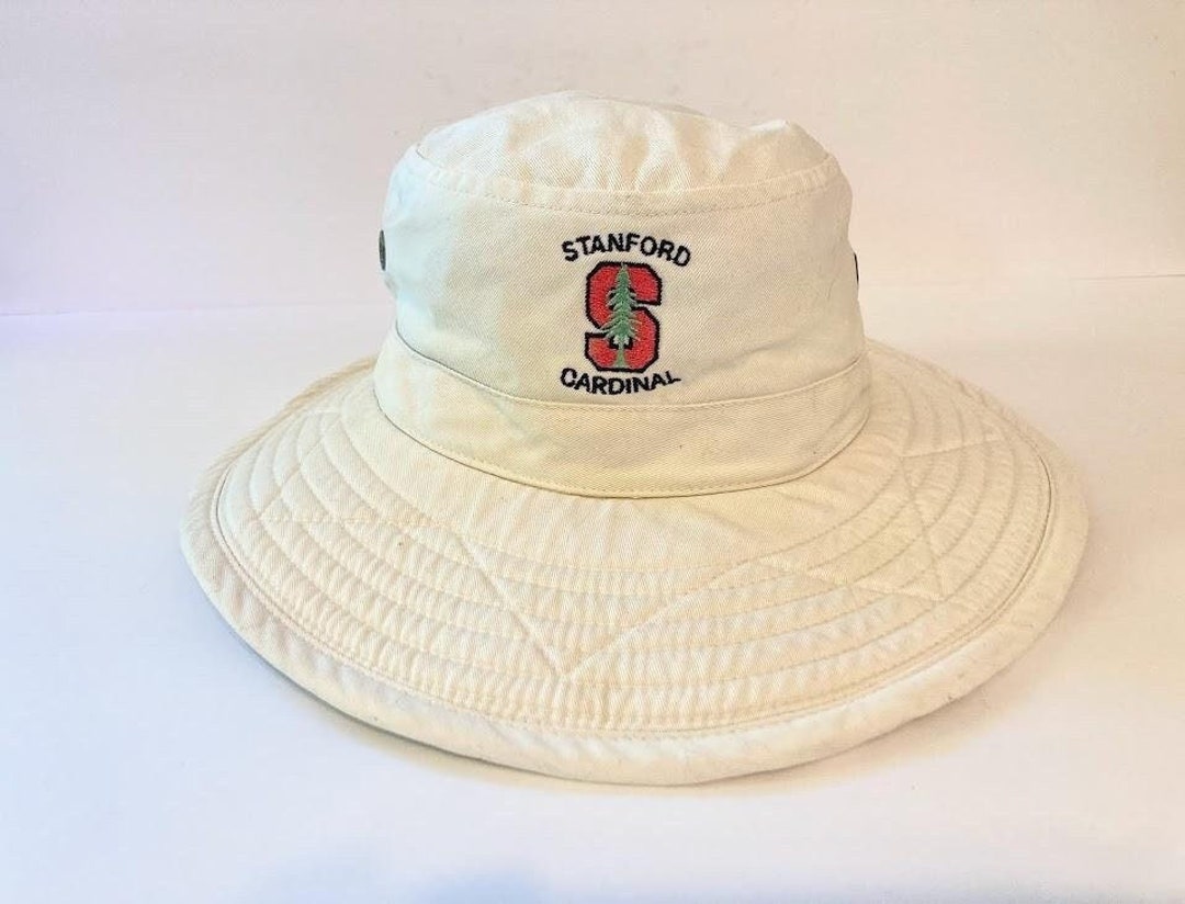 Vintage Stanford Cardinal White Bucket Hat by Texace Stanford ...