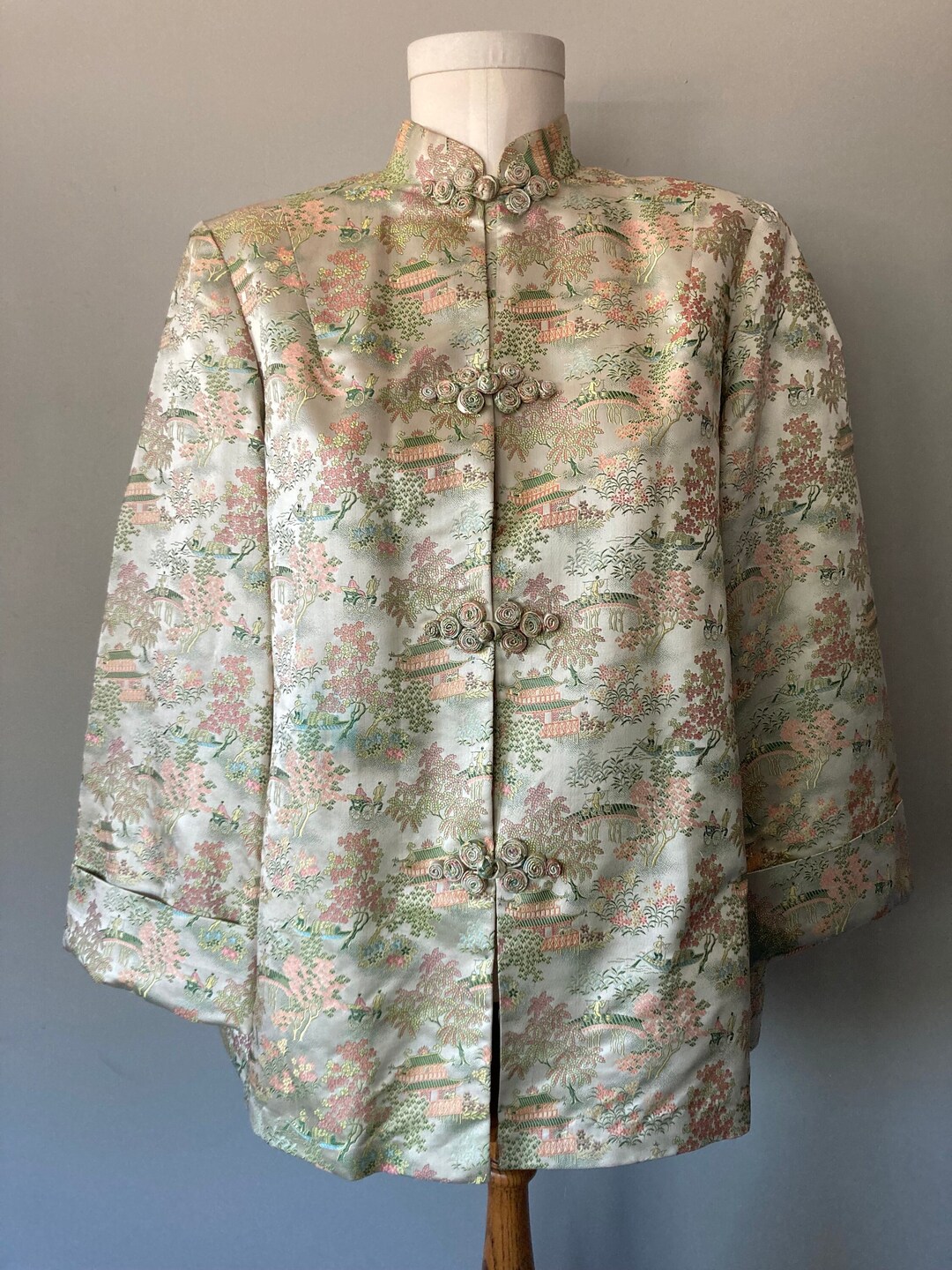 Vintage Women's Cheongsam Asian Jacket Large - Etsy