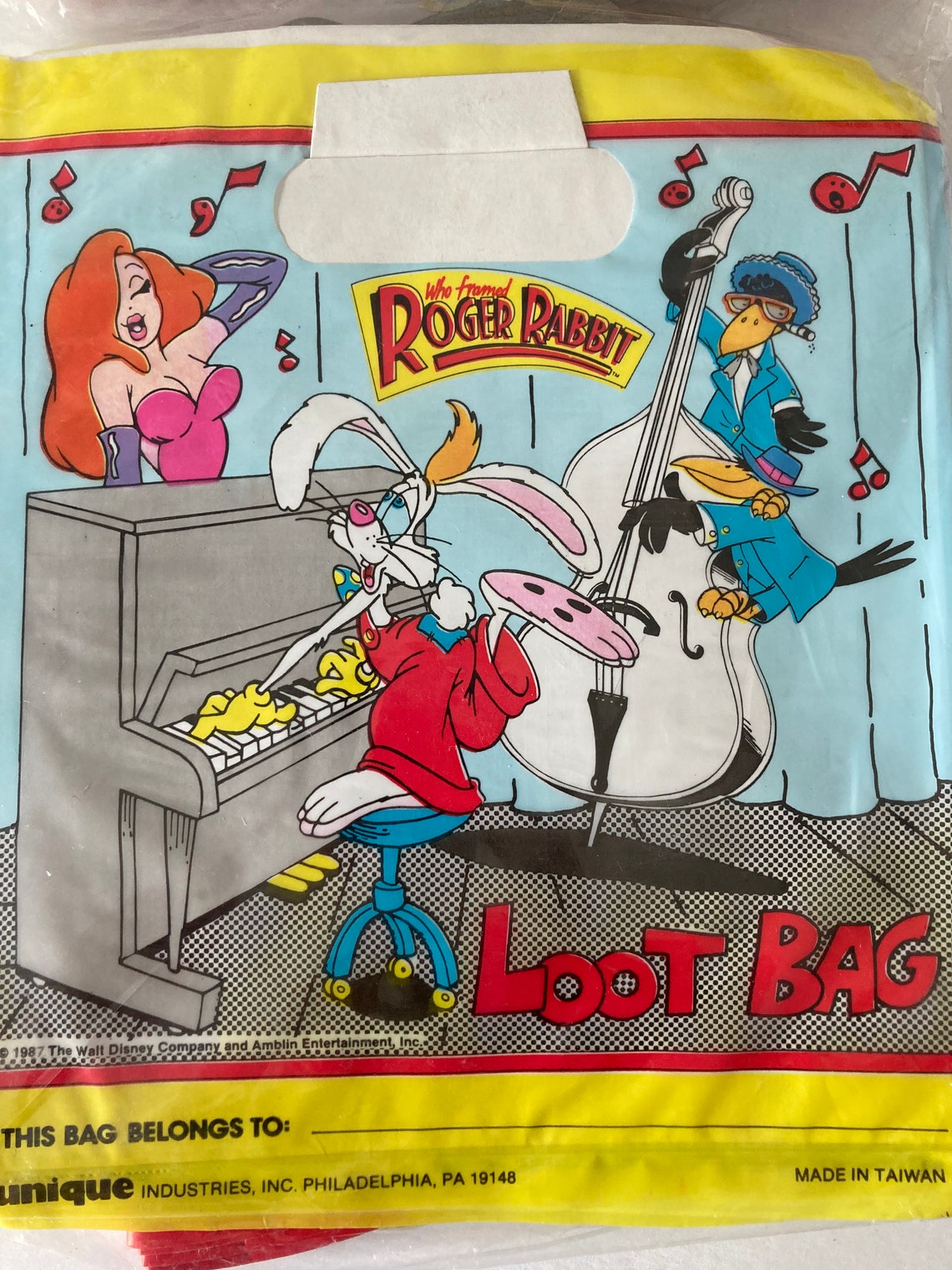 Vintage 80's Roger Rabbit Party Favors 4 Packages - Etsy