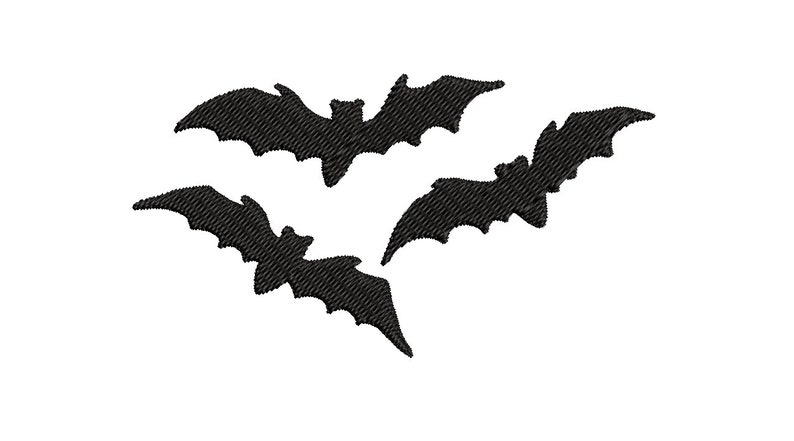 Bats Halloween Digital Embroidery Design 2 Sizes - Etsy