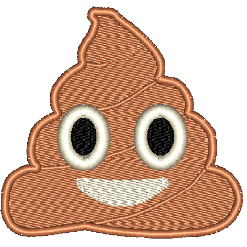 Poop Emoji Embroidery Design - Etsy