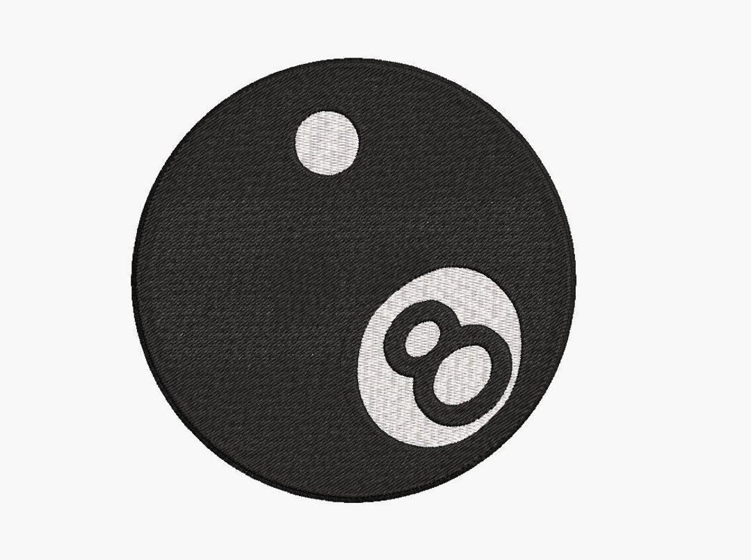 8 Ball Embroidered Patch (2 Sizes 2 Styles 2 Backings) - Etsy