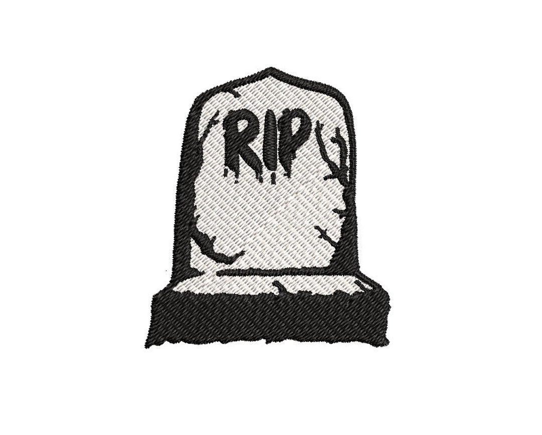 RIP Halloween Gravestone Digital Embroidery Design - Etsy