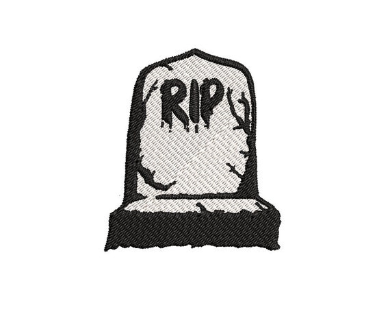 RIP Halloween Gravestone Digital Embroidery Design - Etsy
