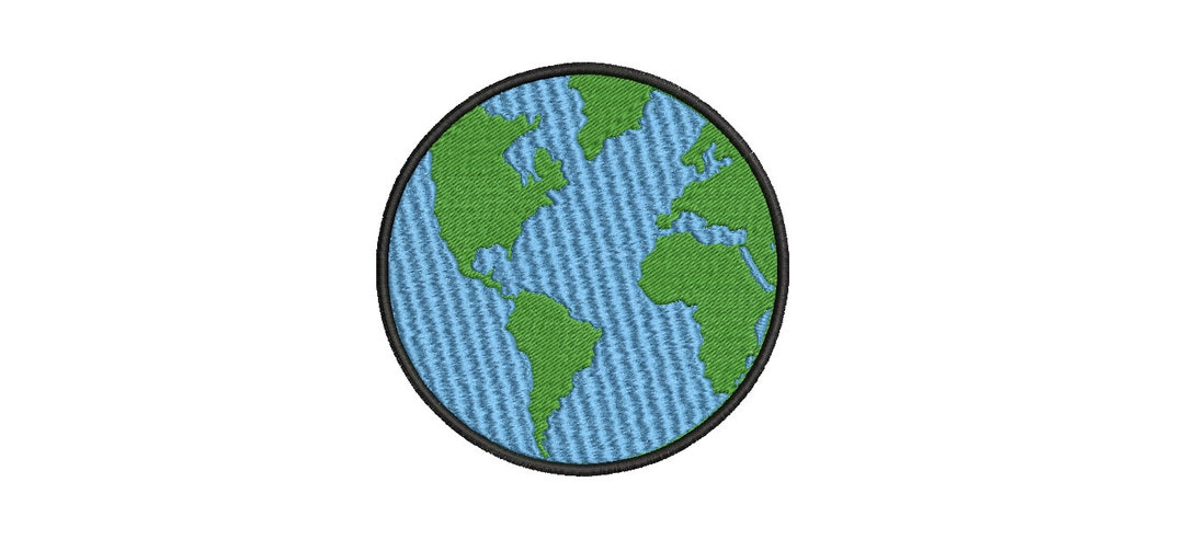 Earth Planet Digital Embroidery Design - Etsy