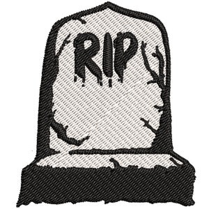 RIP Halloween Gravestone Digital Embroidery Design - Etsy