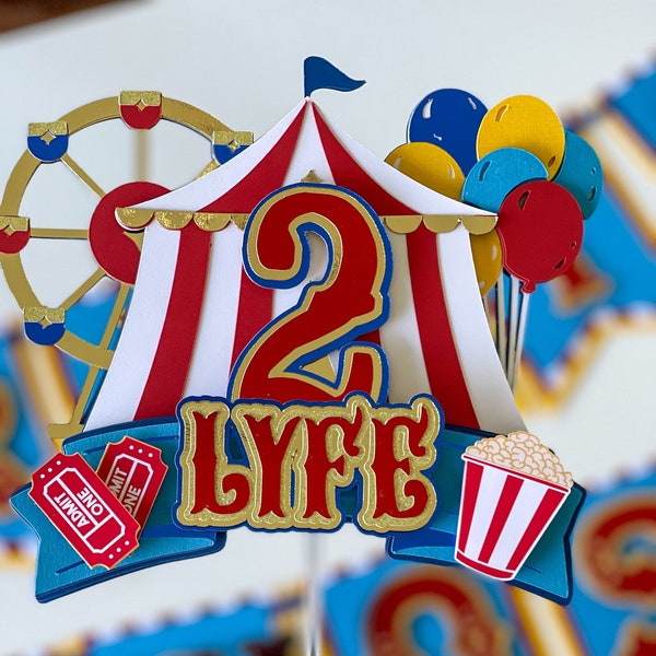 Circus Cake Topper - Etsy