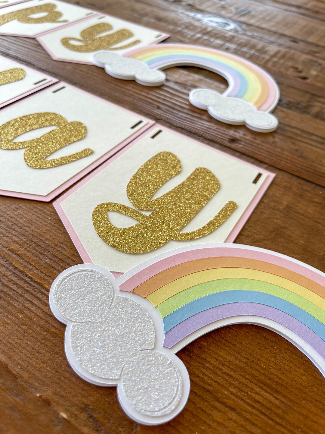Rainbow Birthday Banner - Etsy