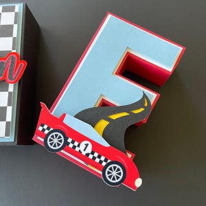 Fast One 3D Letters - Two Fast 3D Letters - Etsy