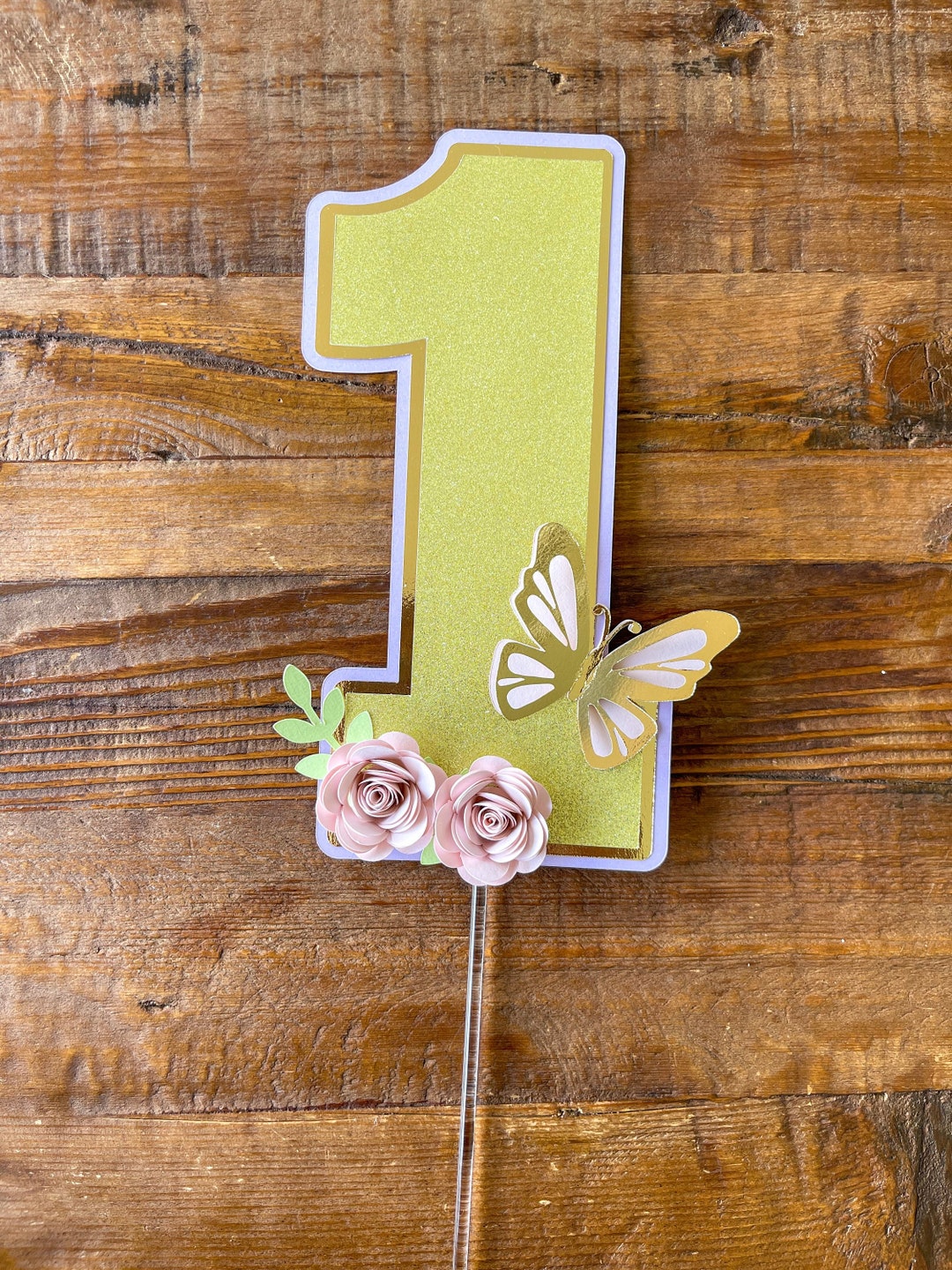 Smash Cake Topper/ 1 Cake Topper/ Butterfly Cake Topper/ - Etsy