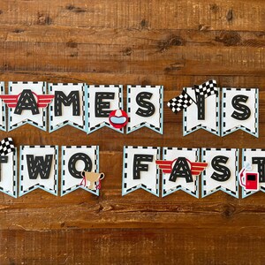 Fast One Banner - Two Fast Banner - Race Car Banner - Etsy