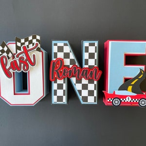 Fast One 3D Letters Two Fast 3D Letters - Etsy