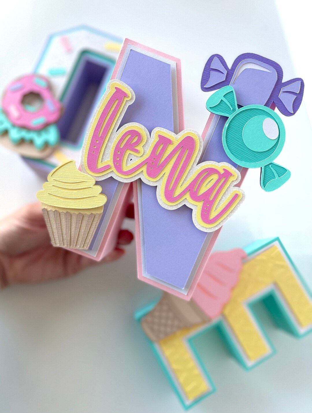 Sweet One 3D Letters Donut Letters Ice Cream Letters Sweet One Birthday ...