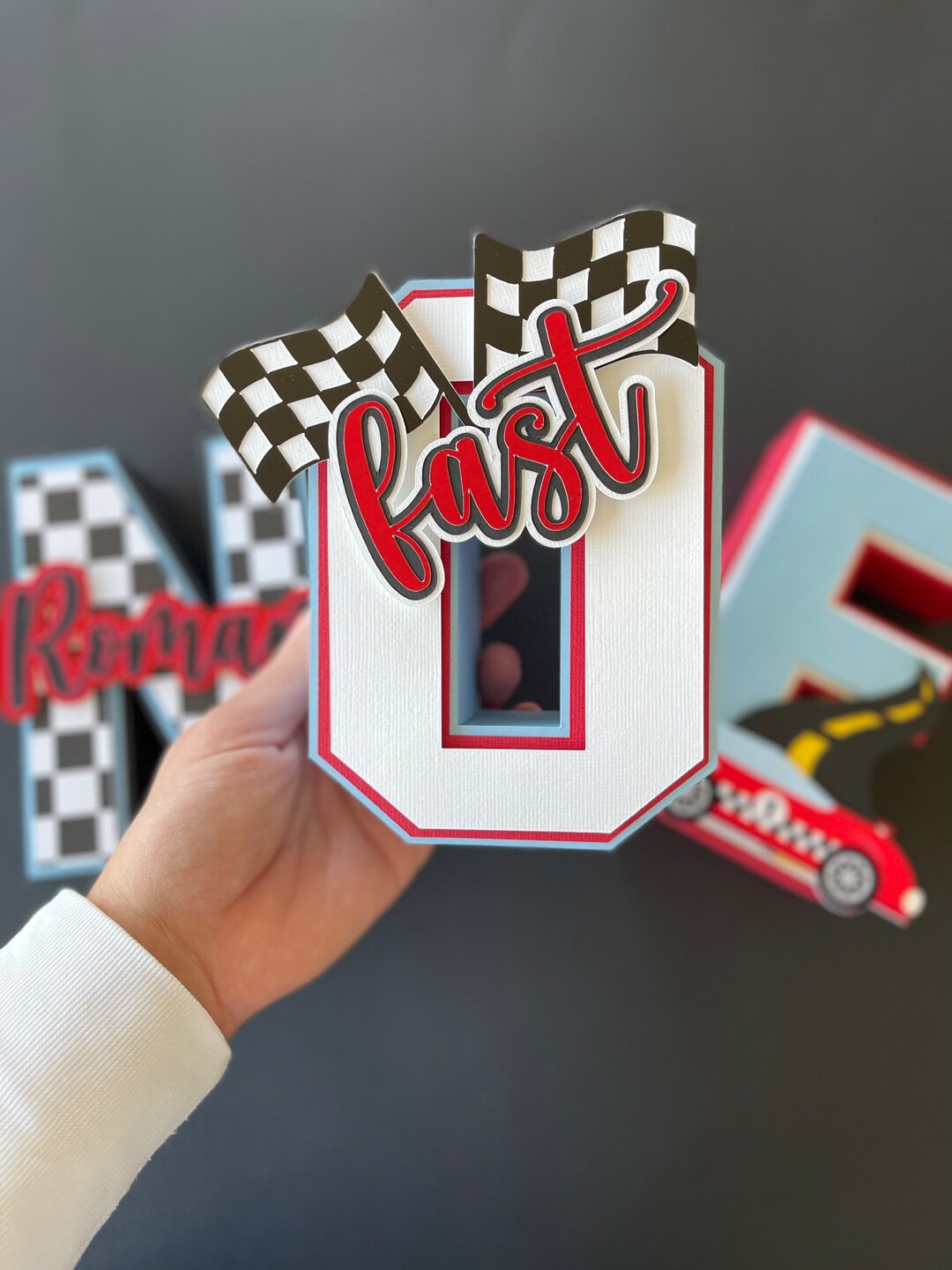 Fast One 3D Letters - Two Fast 3D Letters - Etsy