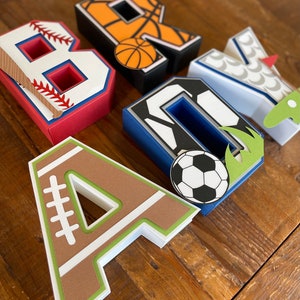 Allstar 3D Letters Sports 3D Letters Sports Party - Etsy