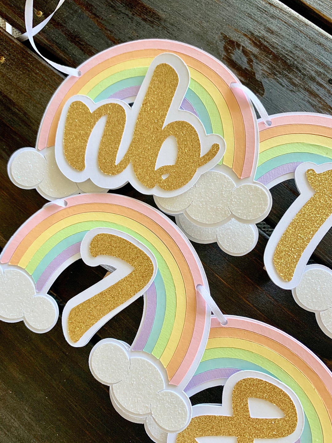 Rainbow Milestone Banner/ Rainbow 12 Month Banner/ Rainbow First ...