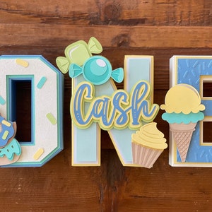 Sweet One 3D Letters Donut Letters Ice Cream Letters Sweet One Birthday ...