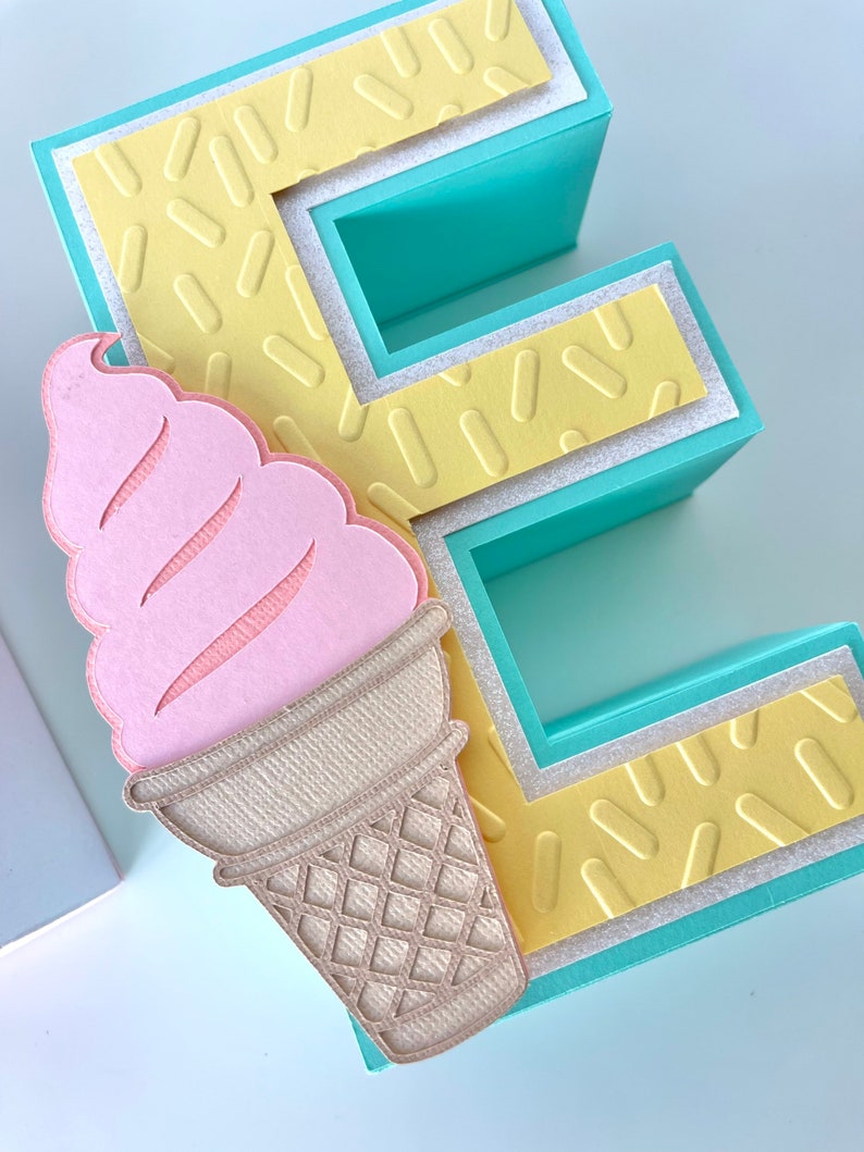 Sweet One 3D Letters Donut Letters Ice Cream Letters - Etsy