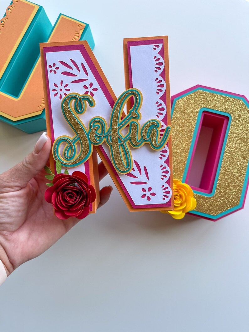 First Fiesta 3D Fiesta Letters Cardstock 3D Letters | Etsy