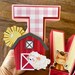 3D Farm Letters Cardstock 3D Letters Farm Birthday Farm Party Cardstock ...