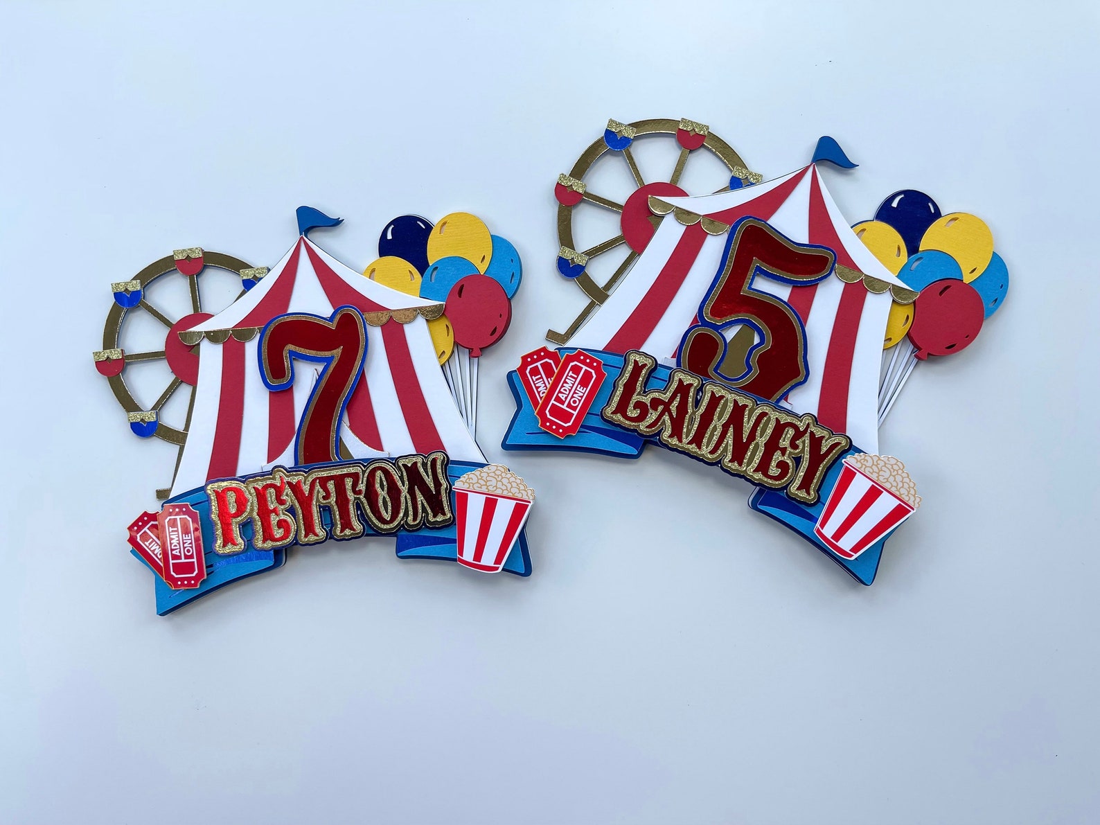 Circus Cake Topper Carnival Cake Topper Circus Party - Etsy