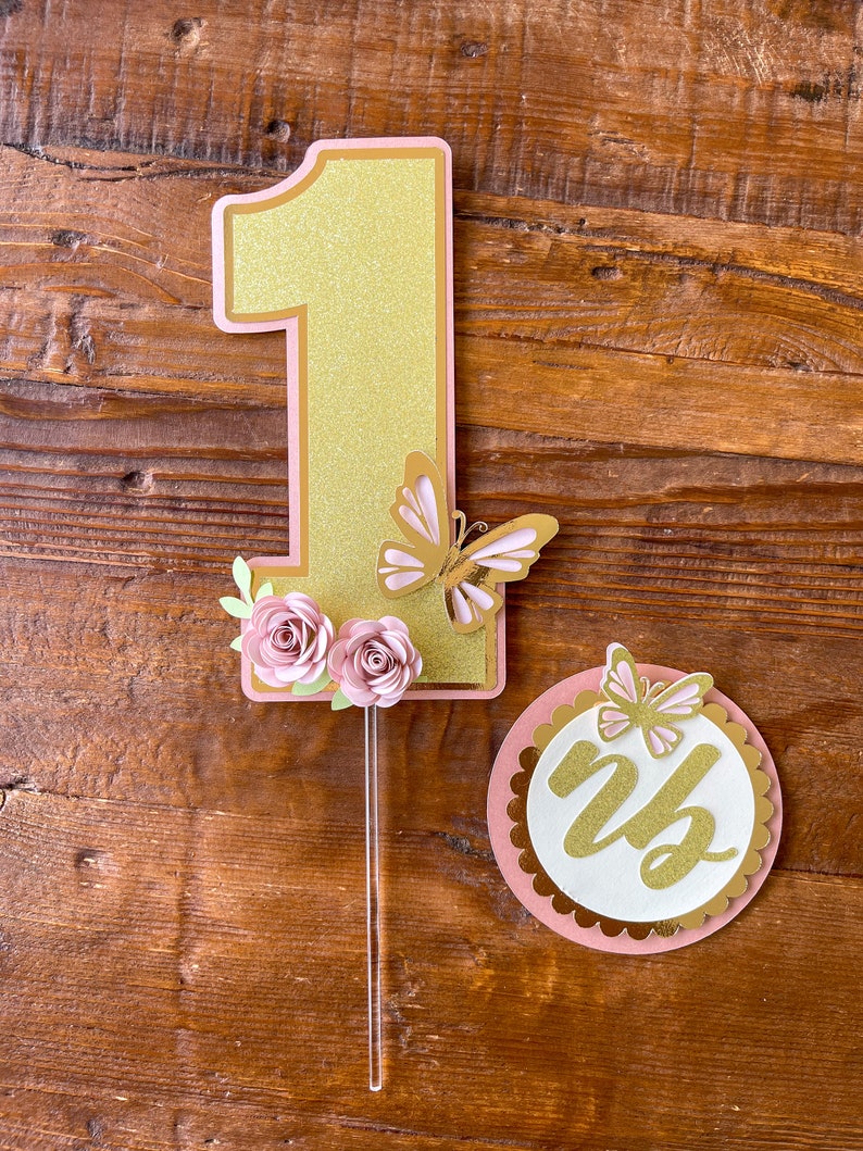 Smash Cake Topper/ 1 Cake Topper/ Butterfly Cake Topper/ | Etsy