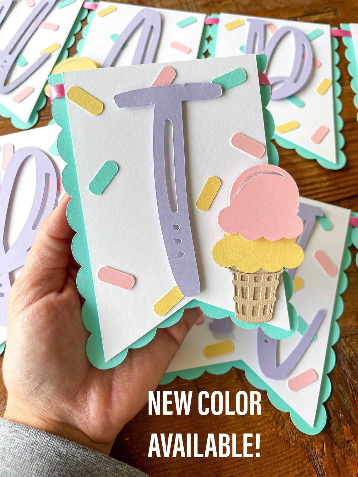 Ice Cream Birthday Banner/ Ice Cream Birthday Decoration - Etsy