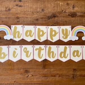 Rainbow Birthday Banner - Etsy