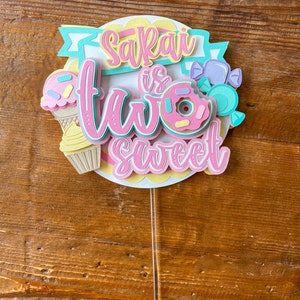 Sweet One Cake Topper Two Sweet - Etsy