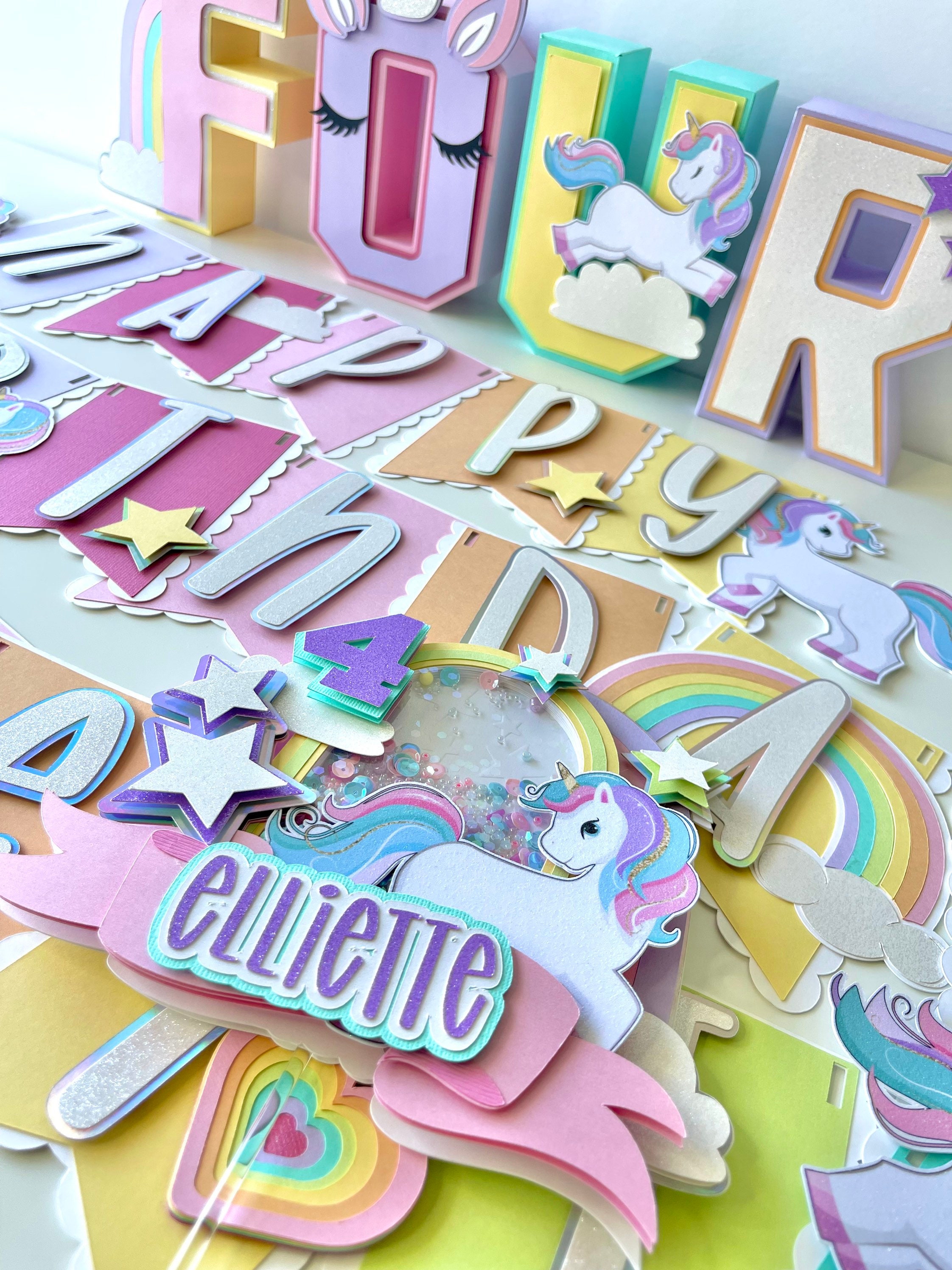 Unicorn Shaker Topper - Etsy