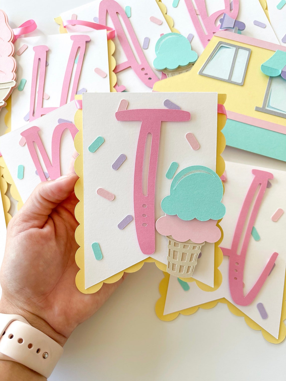 Ice Cream Birthday Banner/ Ice Cream Birthday Decoration - Etsy