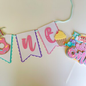 Sweet One Highchair Banner Donut Highchair Banner Cupcake - Etsy